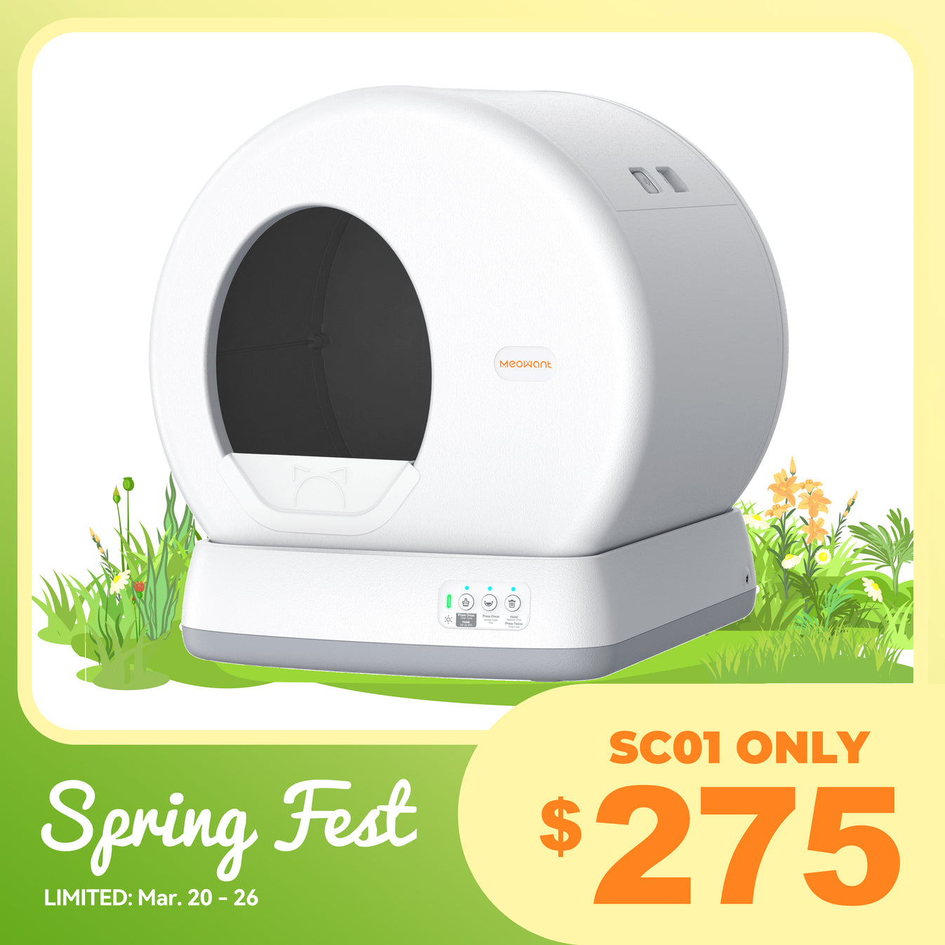 Meowant Self-Cleaning Cat Litter Box SC01 | Meowant
